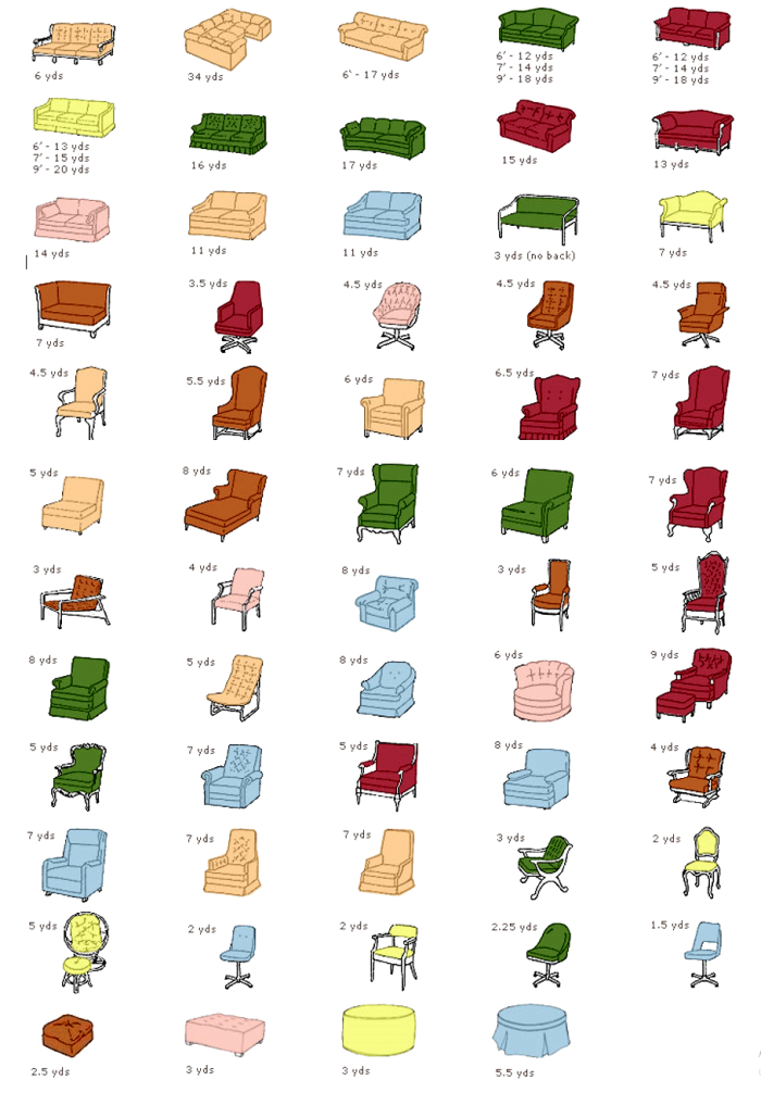 All Furniture Upholstery Chart & Info - services chair seat slip cover ...